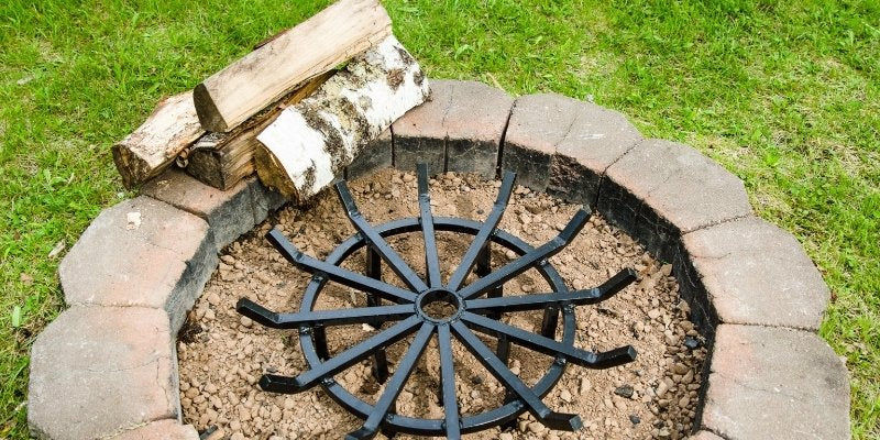 Fire Pit Drainage Fire Pit Wheel Modern Steel Fire Feature For