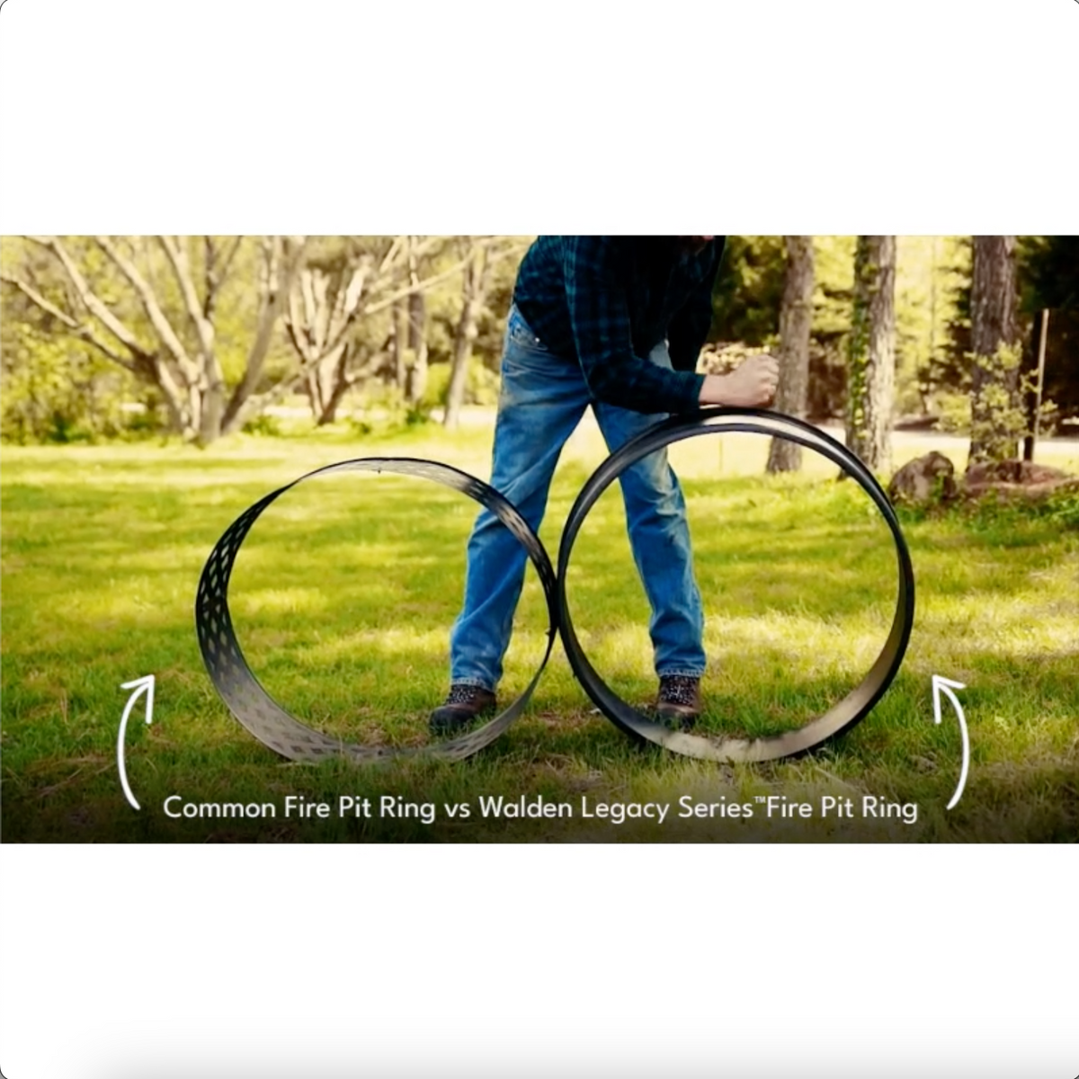 30" Fire Pit Ring for Bonfires and Cooking | Durable Fire Rings ...