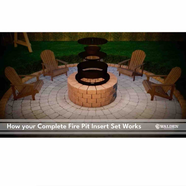 Walden Legacy Series™ Complete Fire Pit Insert Set Walden Backyards